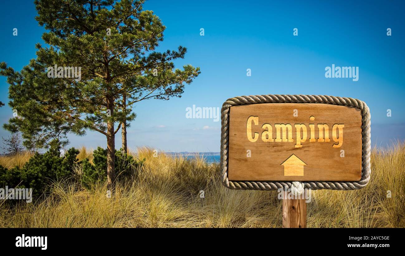 Road Sign Camping Caravan Site High Resolution Stock Photography and ...