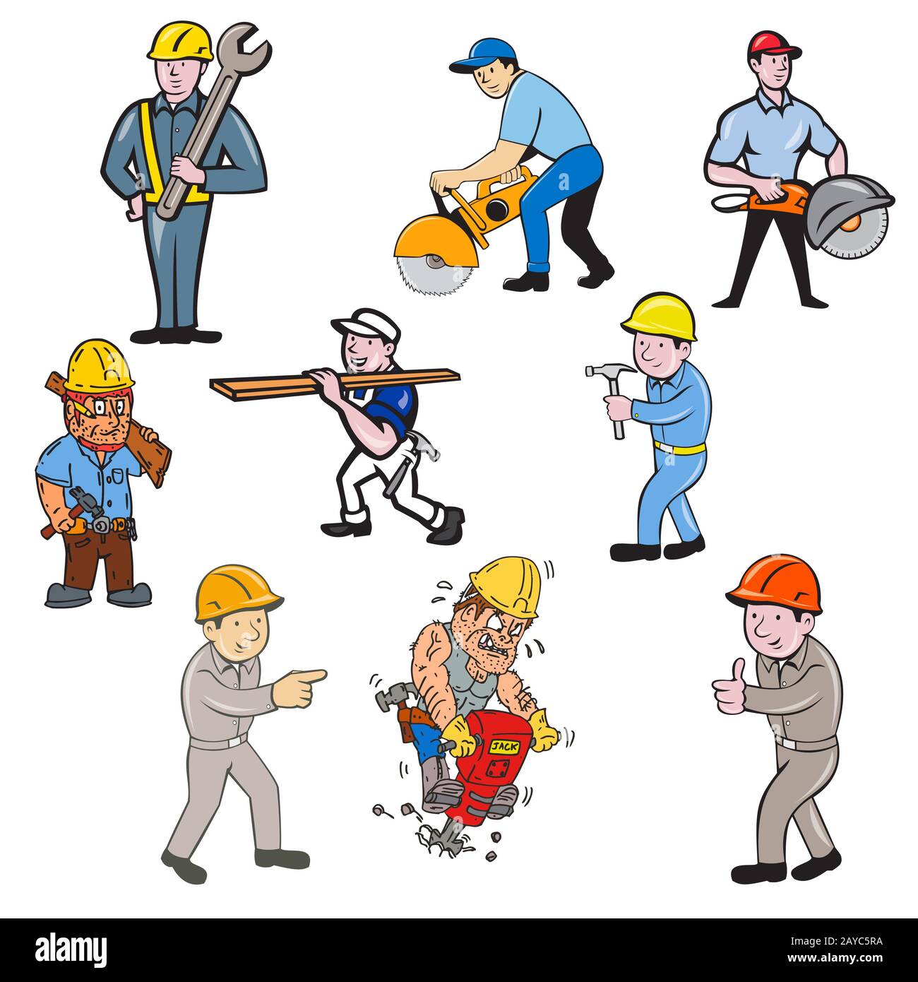 Jackhammer worker Cut Out Stock Images & Pictures - Alamy