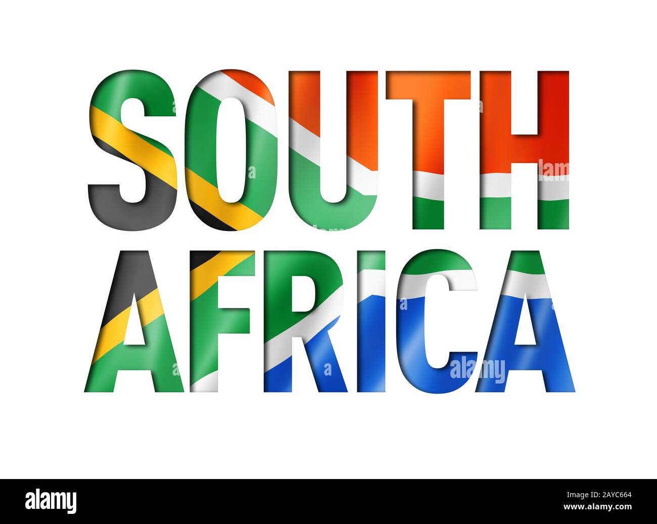 south africa flag text font Stock Photo - Alamy