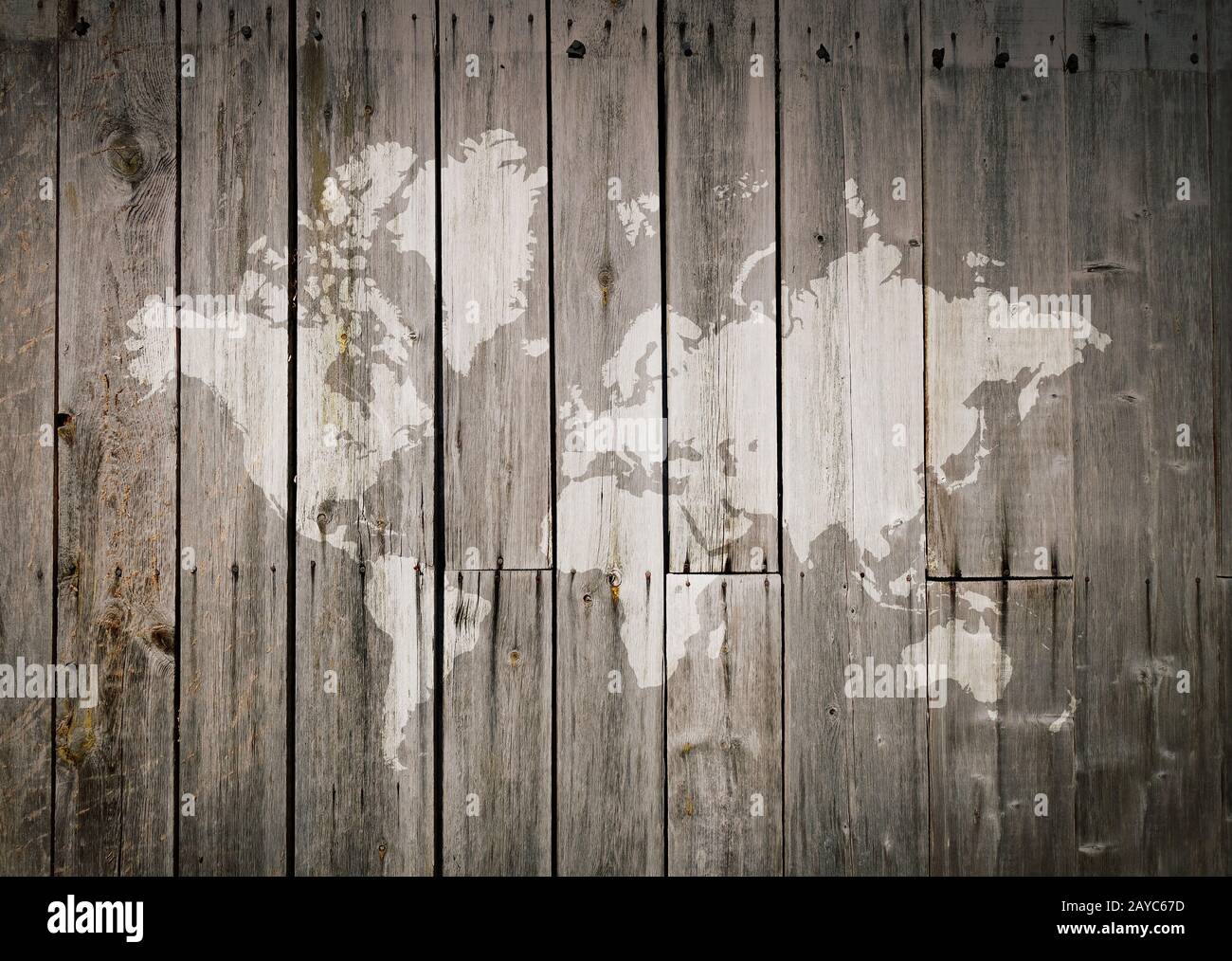Wooden global map hi-res stock photography and images - Alamy