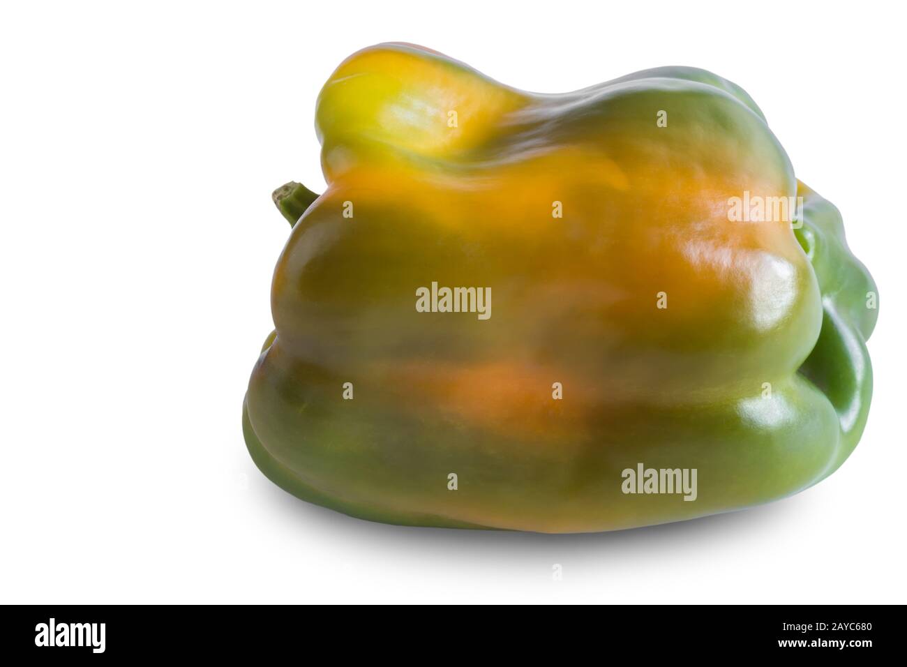 Large yellow pepper isolated on white background Stock Photo - Alamy