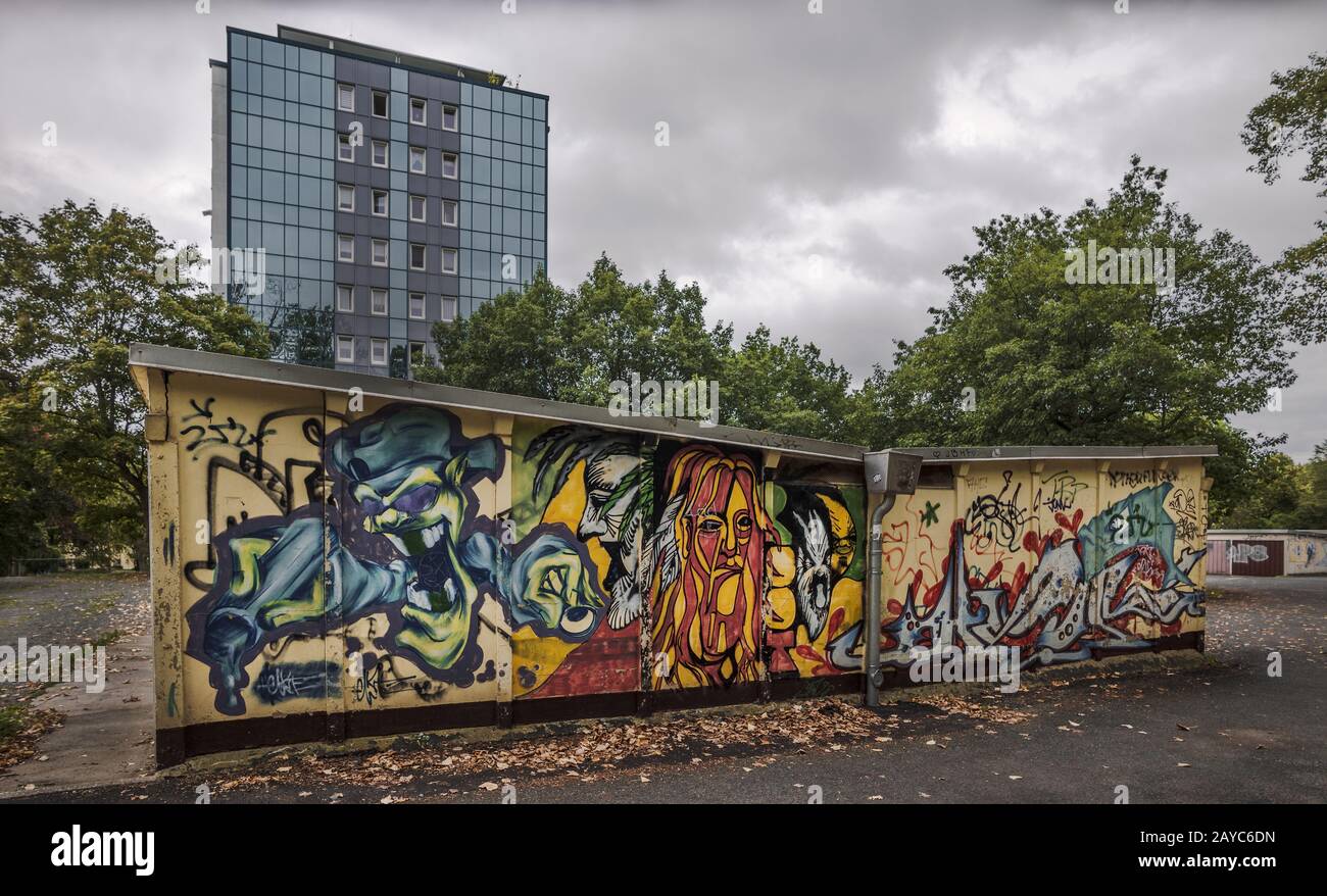 Graffiti On Old Buildings High Resolution Stock Photography and Images ...