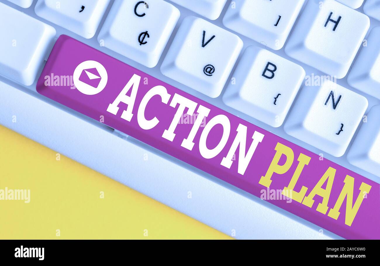 Word writing text Action Plan. Business concept for detailed plan ...