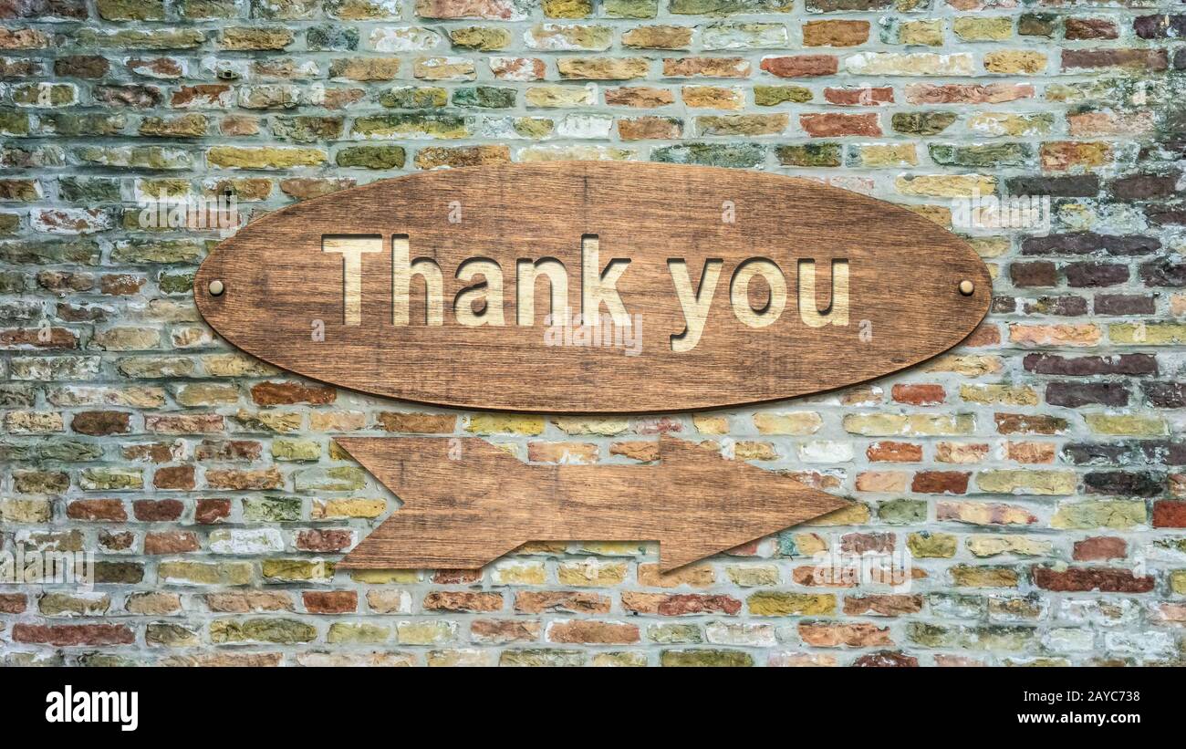 Street Sign Thank You Stock Photo - Alamy