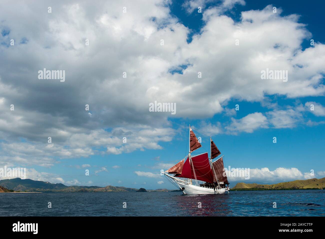 The MSV Katharina, a 38 meter wooden pinisi ship (a traditional ...