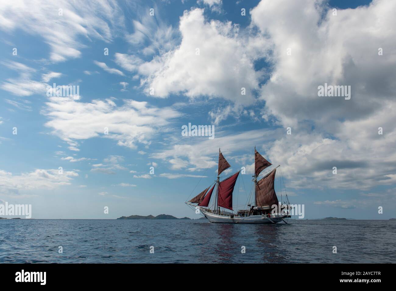 The MSV Katharina, a 38 meter wooden pinisi ship (a traditional ...