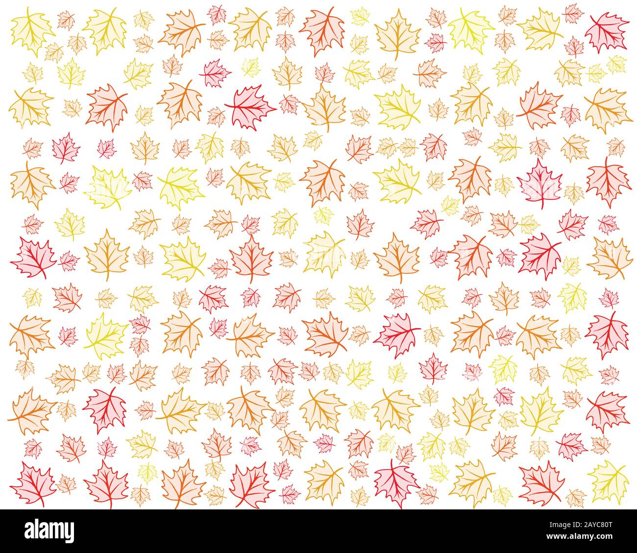 modern repeating maple leaf pattern in bright autumn colors Stock Photo ...