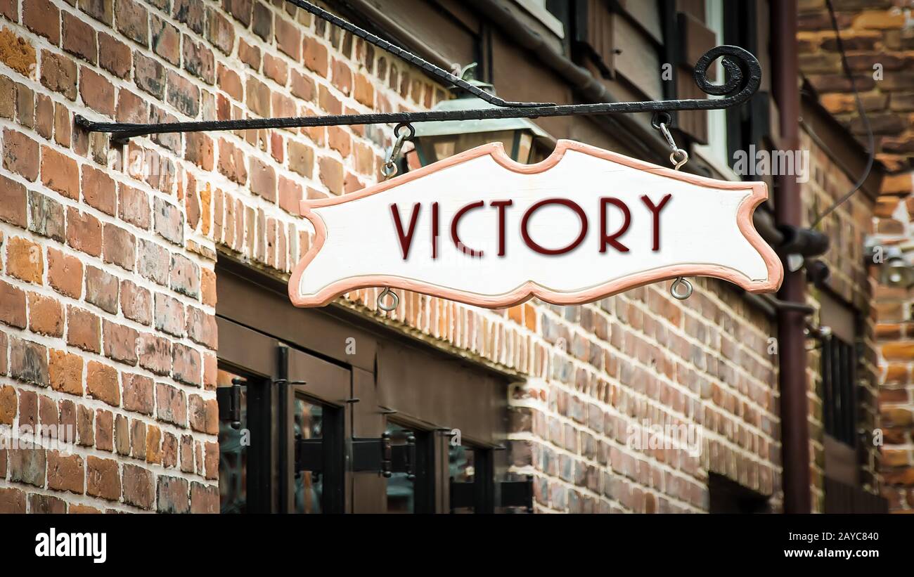 Victory road sign hi-res stock photography and images - Alamy