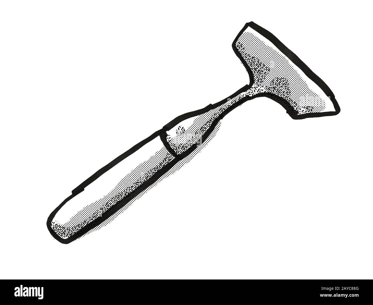 push hoe Garden Tool Cartoon Retro Drawing Stock Photo - Alamy