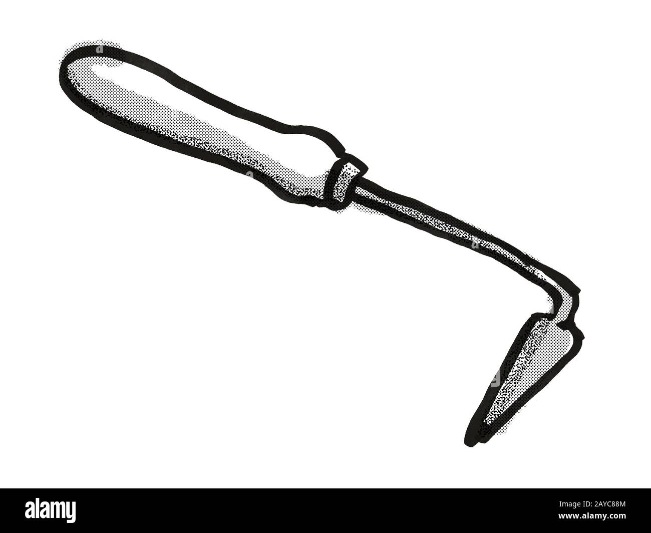 Hand Weeder Cartoon Retro Drawing Stock Photo - Alamy