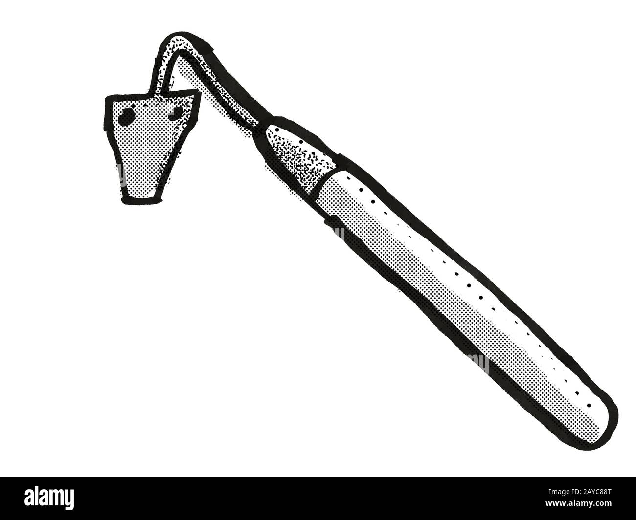 Amish sickle bar garden hoe Garden Tool Cartoon Retro Drawing Stock ...