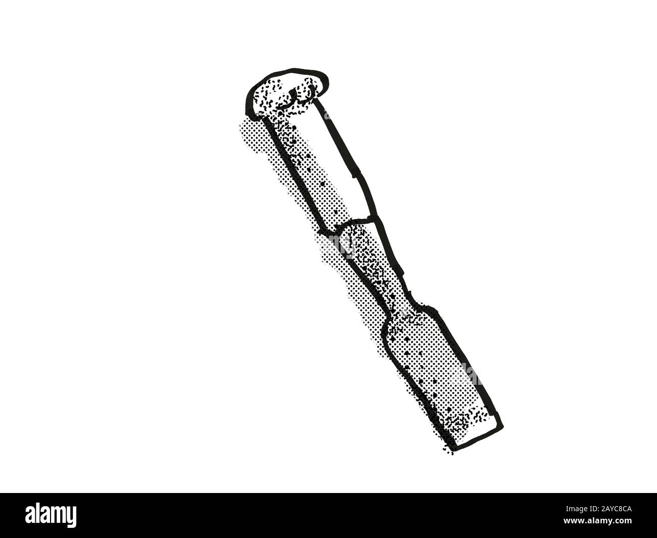 chisel Woodworking hand Tool Cartoon Retro Drawing Stock Photo - Alamy