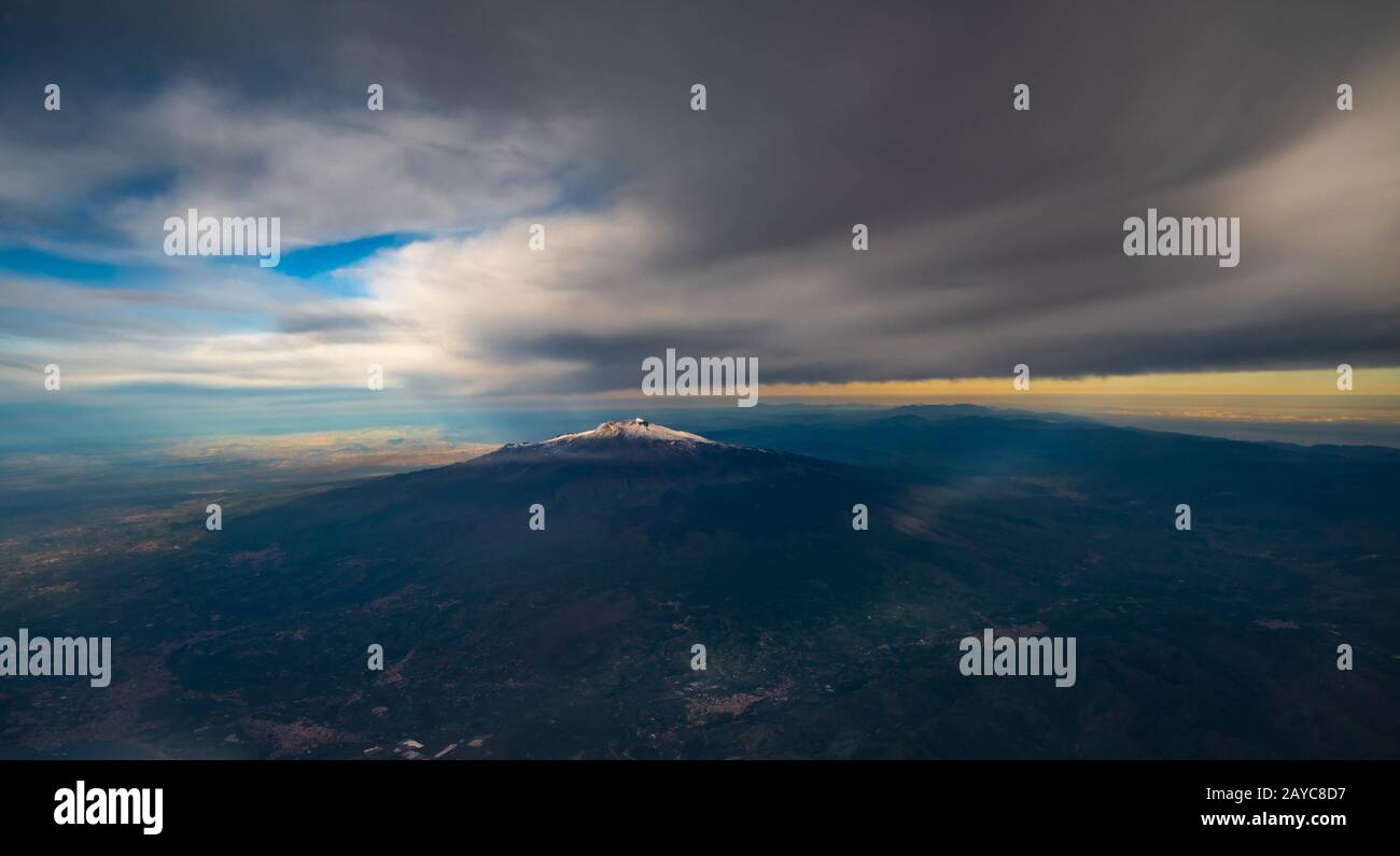 Aerial view of mount etna hi-res stock photography and images - Alamy