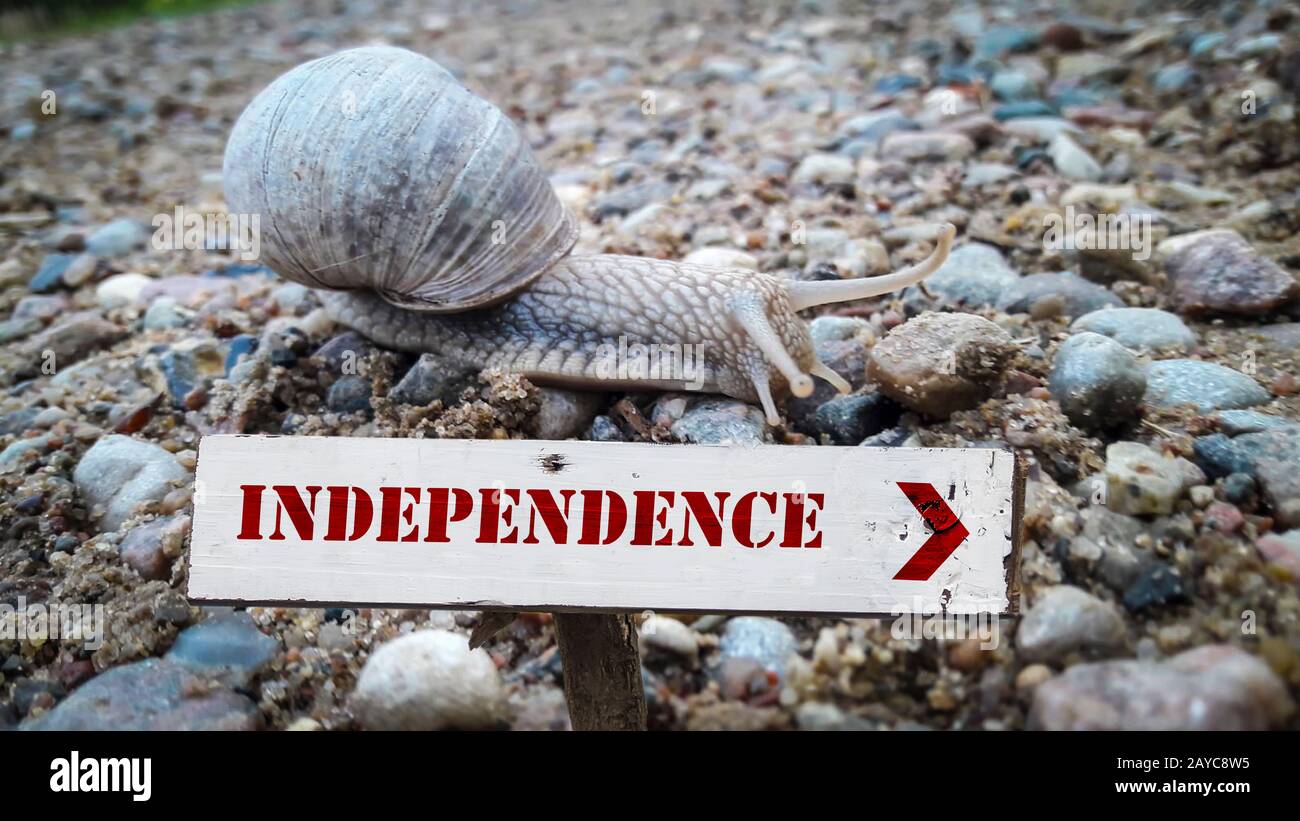 Street Sign to Independence Stock Photo - Alamy