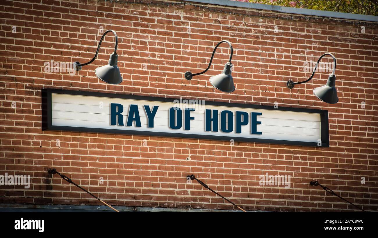 Sign Ray of Hope Stock Photo - Alamy