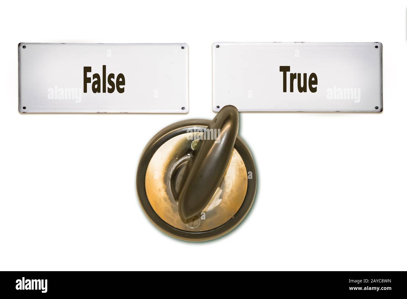 Street Sign True versus False Stock Photo - Alamy