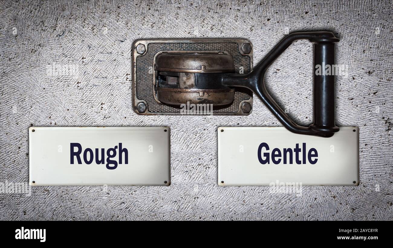 Wall Switch Gentle versus Rough Stock Photo - Alamy