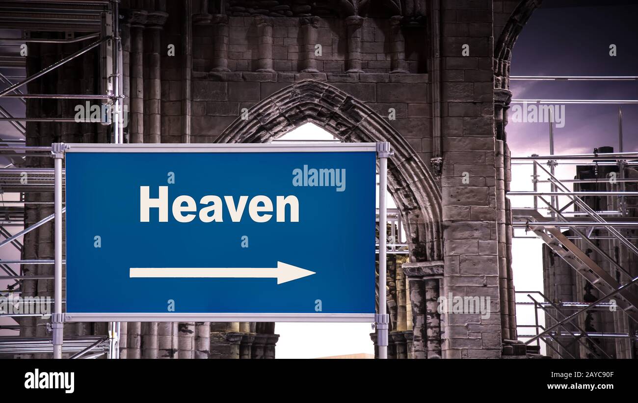 Street Sign to Heaven Stock Photo - Alamy