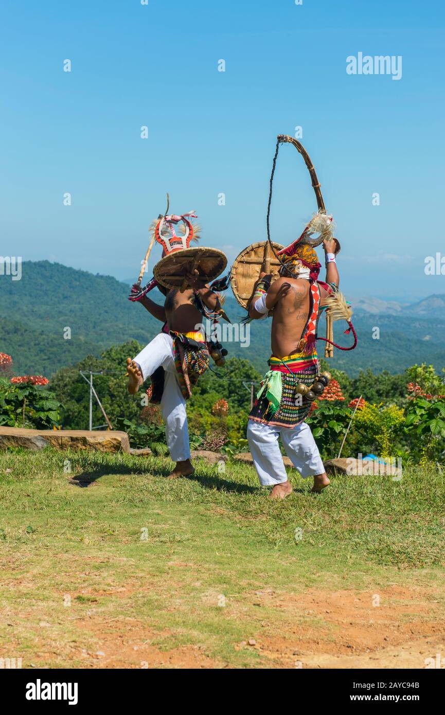 Manggarai men performing a traditional Caci dance in a Melo Village in ...