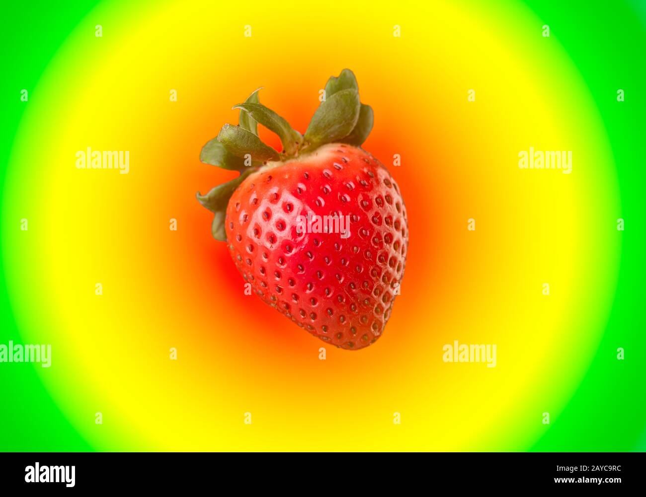 Strawberry on colorful background Stock Photo - Alamy