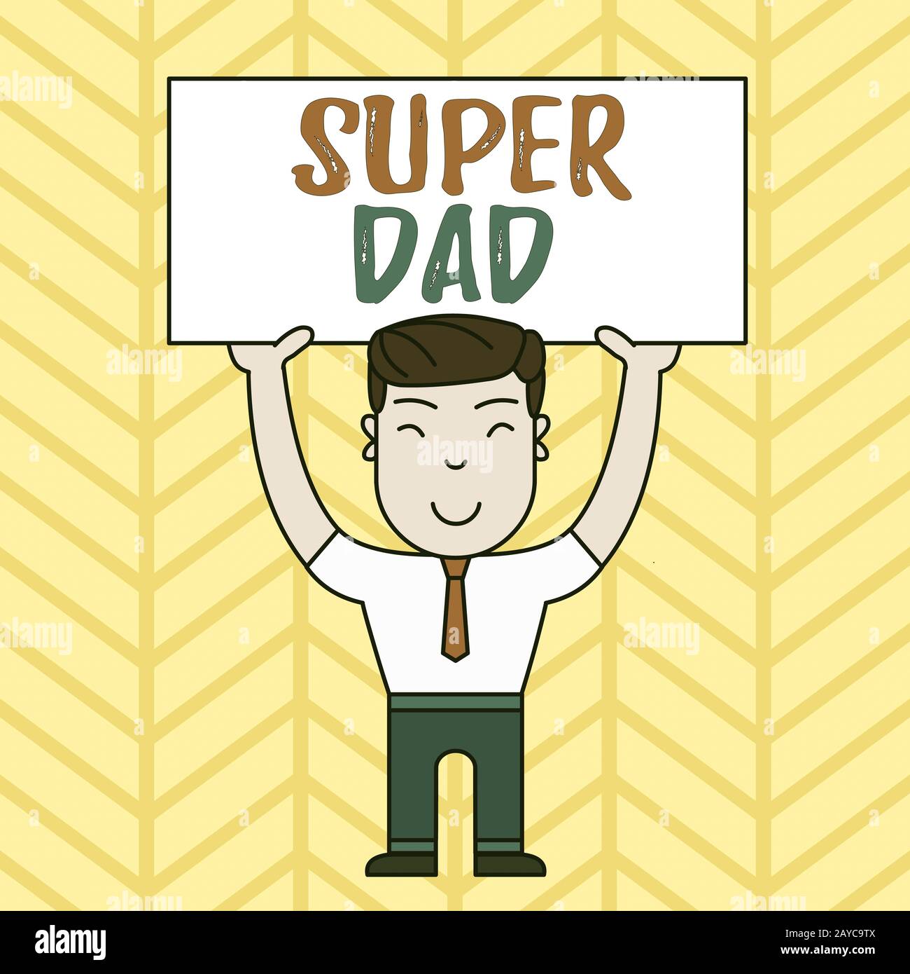 Text sign showing Super Dad. Conceptual photo Children idol and super ...