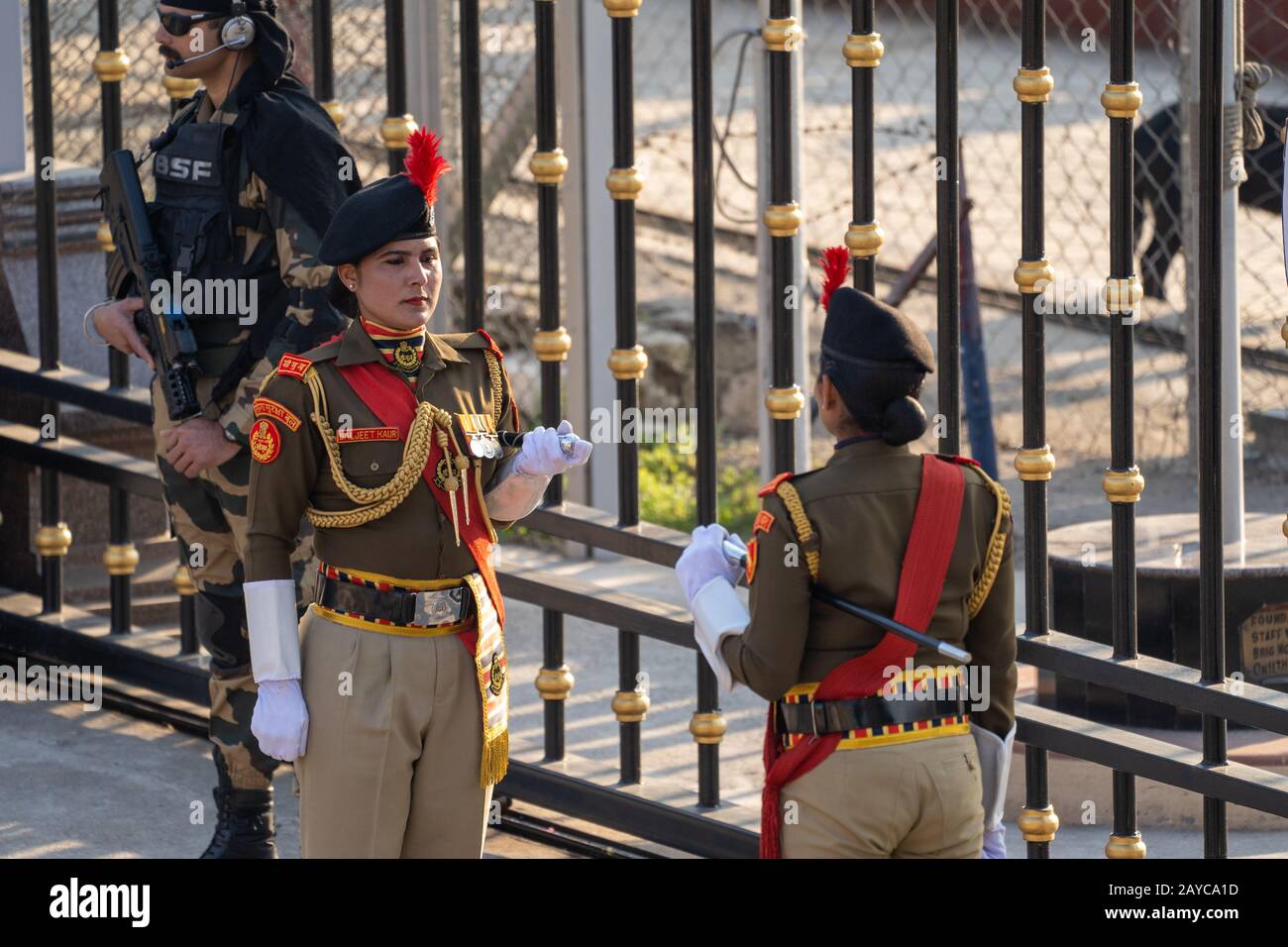 Attari, India - Febuary 8, 2020: Women members of the Indian Border ...