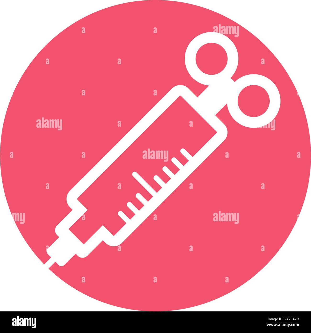 syrenge icon over white background, block style and colorful design ...