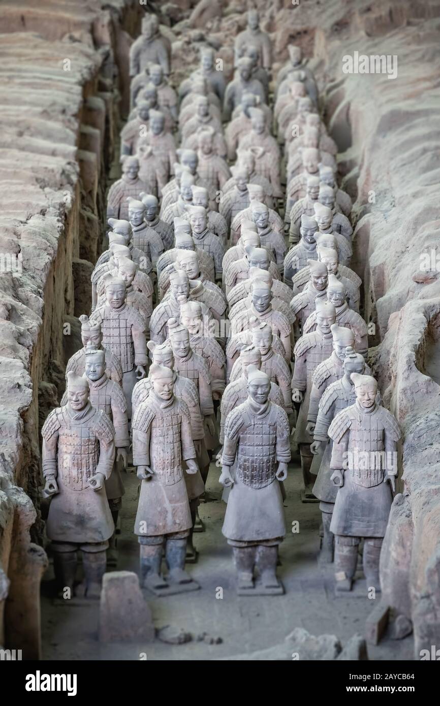 Clay soldiers of the Terracota Army Stock Photo - Alamy