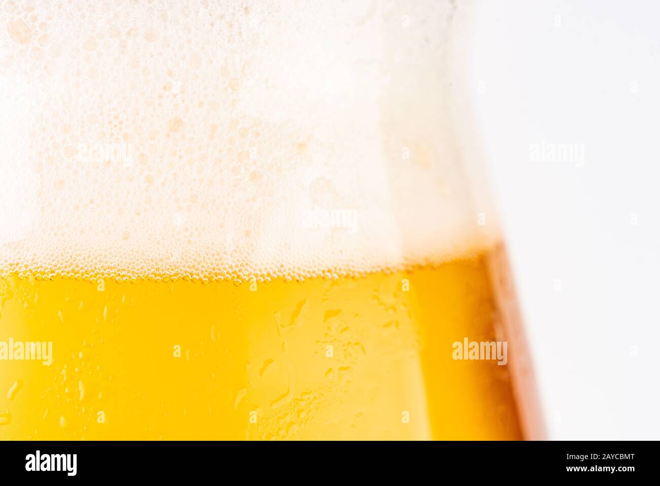 Glass of beer on white background Stock Photo - Alamy