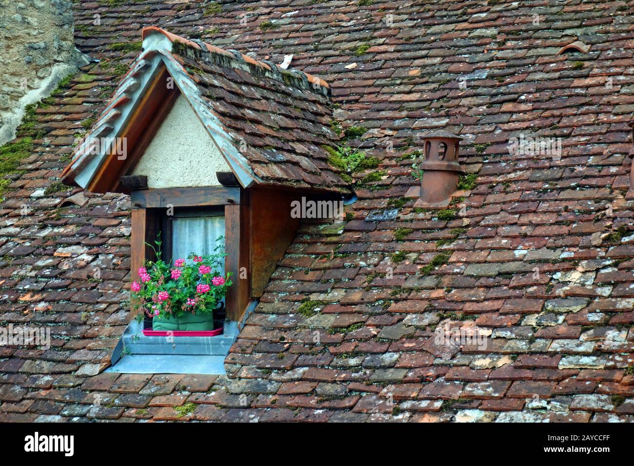roofing tile, roof window Stock Photo - Alamy