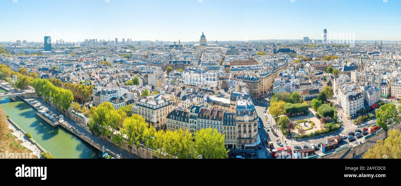 Panorama of city of Paris Stock Photo - Alamy
