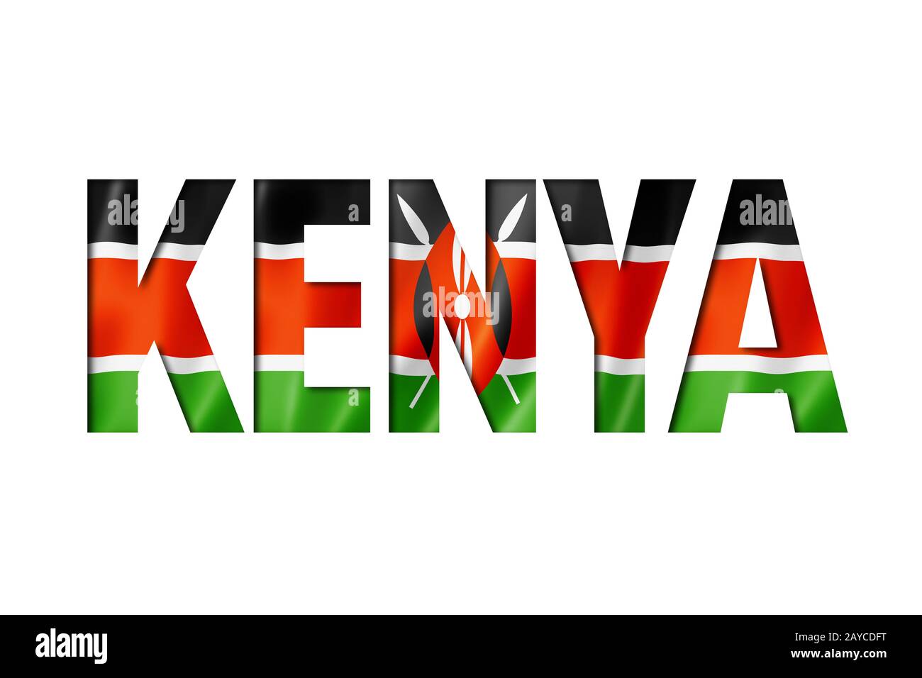 kenyan flag text font Stock Photo - Alamy