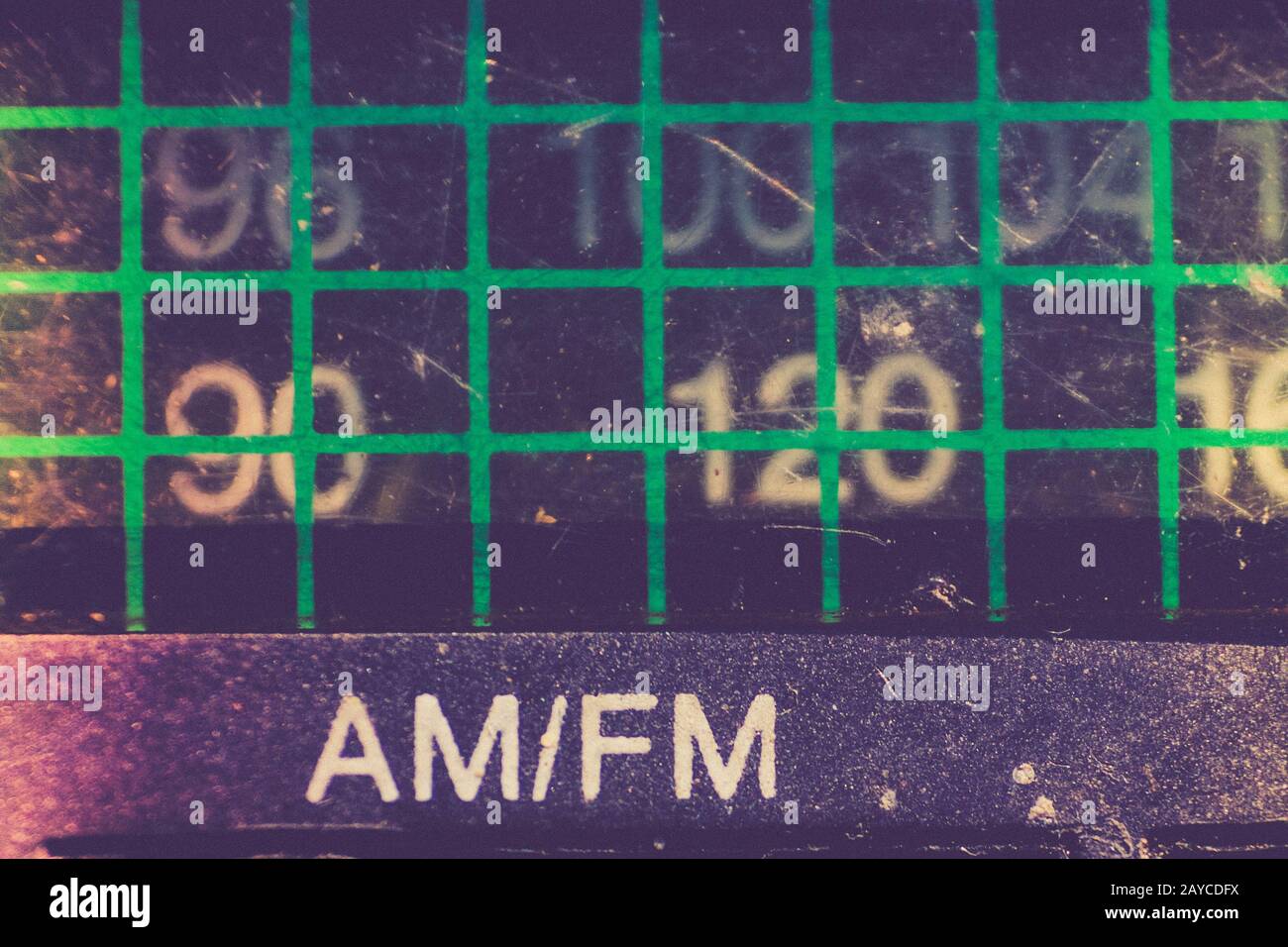 vintage radio station panel close up Stock Photo - Alamy