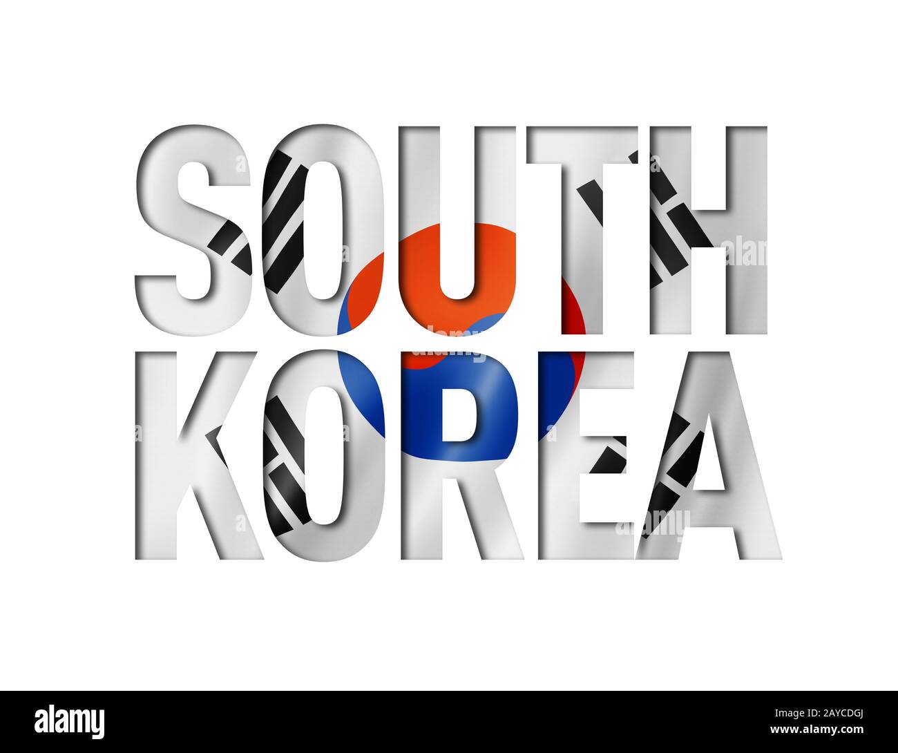 south korea flag text font Stock Photo - Alamy