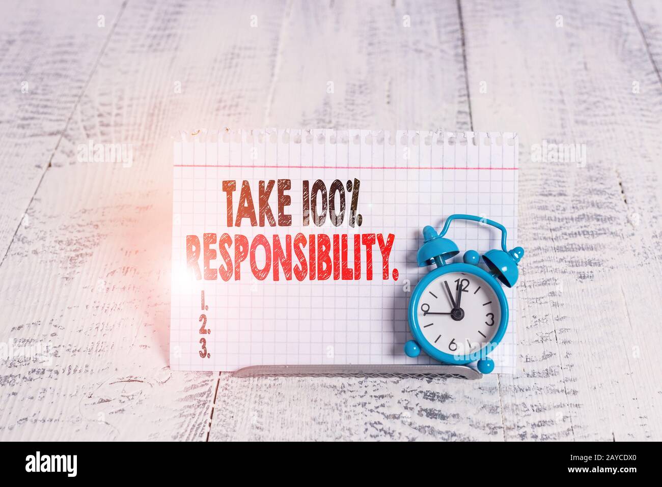 Conceptual hand writing showing Take 100 Percent Responsibility ...