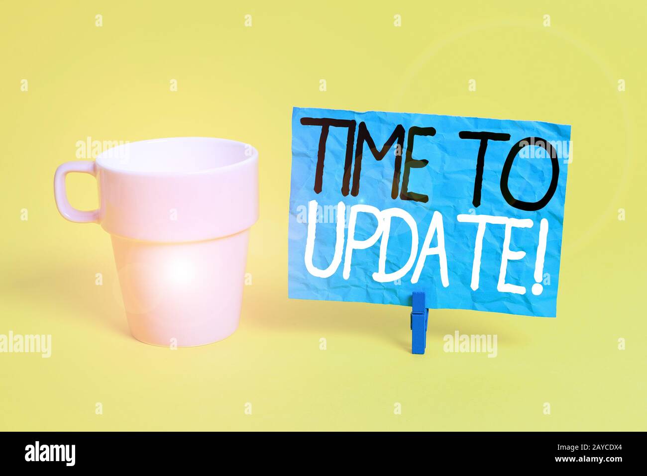 Handwriting text Time To Update. Concept meaning this is right moment ...