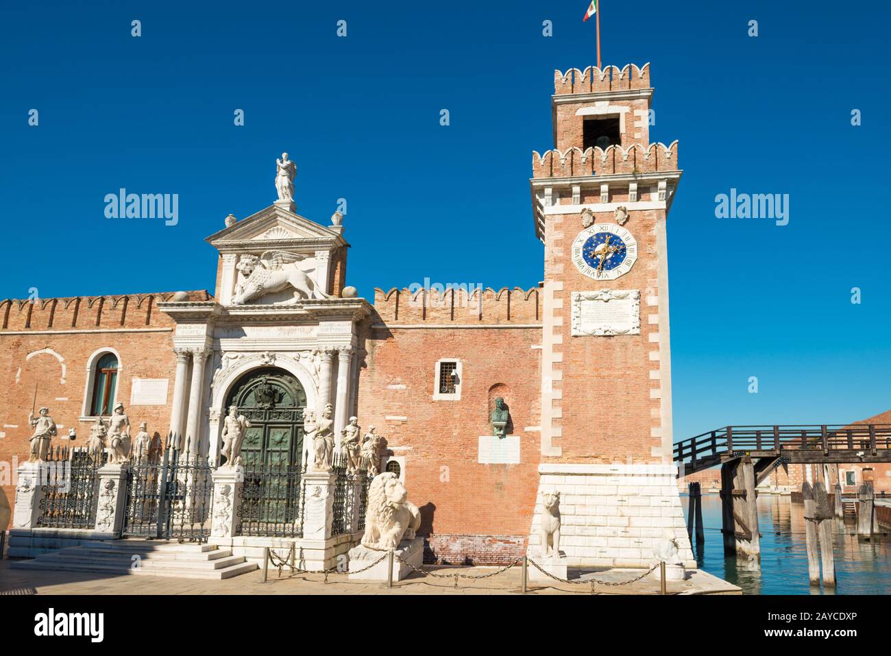 Facade of Venetian Arsenal in Venice Stock Photo - Alamy