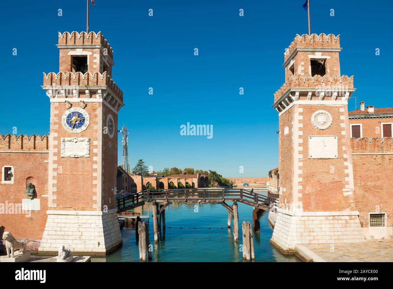 Entrance to Venetian Arsenal in Venice Stock Photo - Alamy