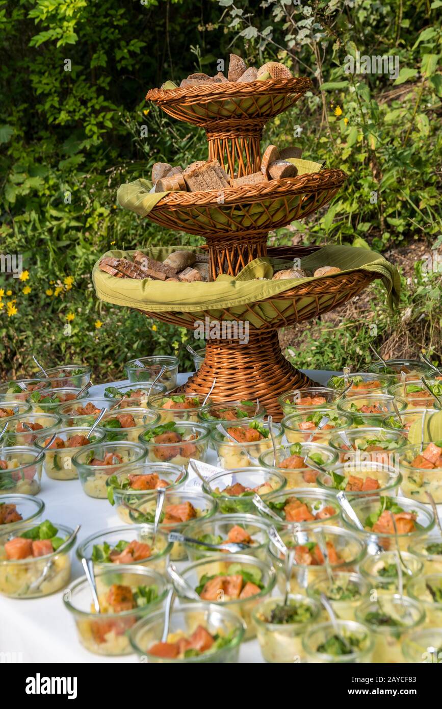 numerous snacks with cold buffet tasty prepared - snack Stock Photo - Alamy