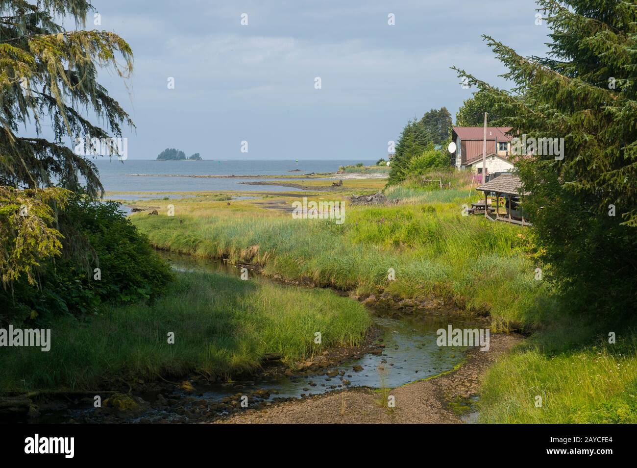The village of Kake, a Tlingit village located on Kupreanof Island ...