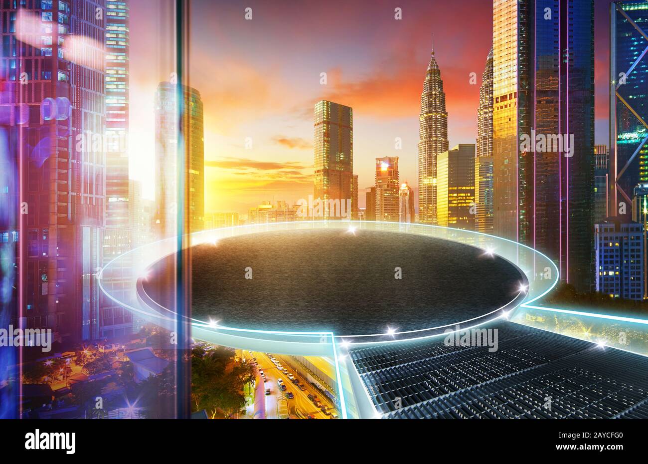 Round stage podium hi-res stock photography and images - Alamy