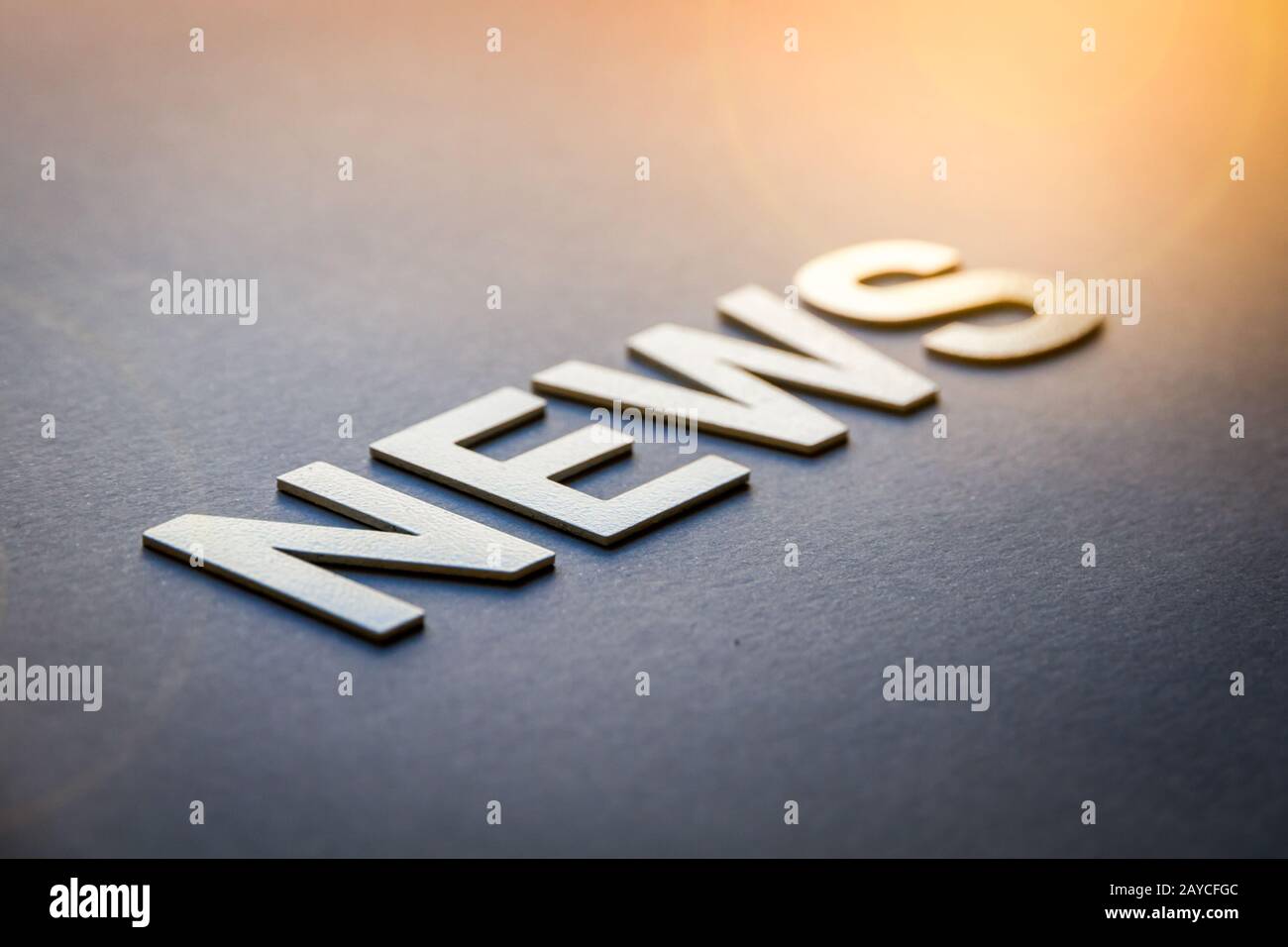 Word news written with white solid letters Stock Photo - Alamy