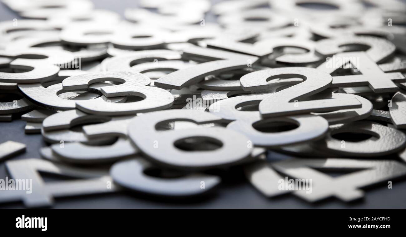 Mathematics background made with solid numbers Stock Photo - Alamy