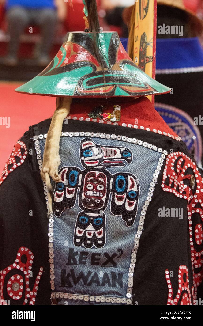 A cultural performance in the village of Kake, a Tlingit village ...