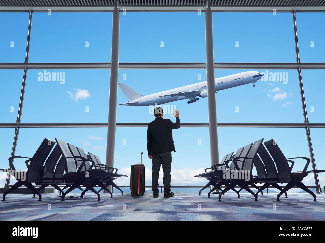 Businessman woman talking plane hi-res stock photography and images - Alamy