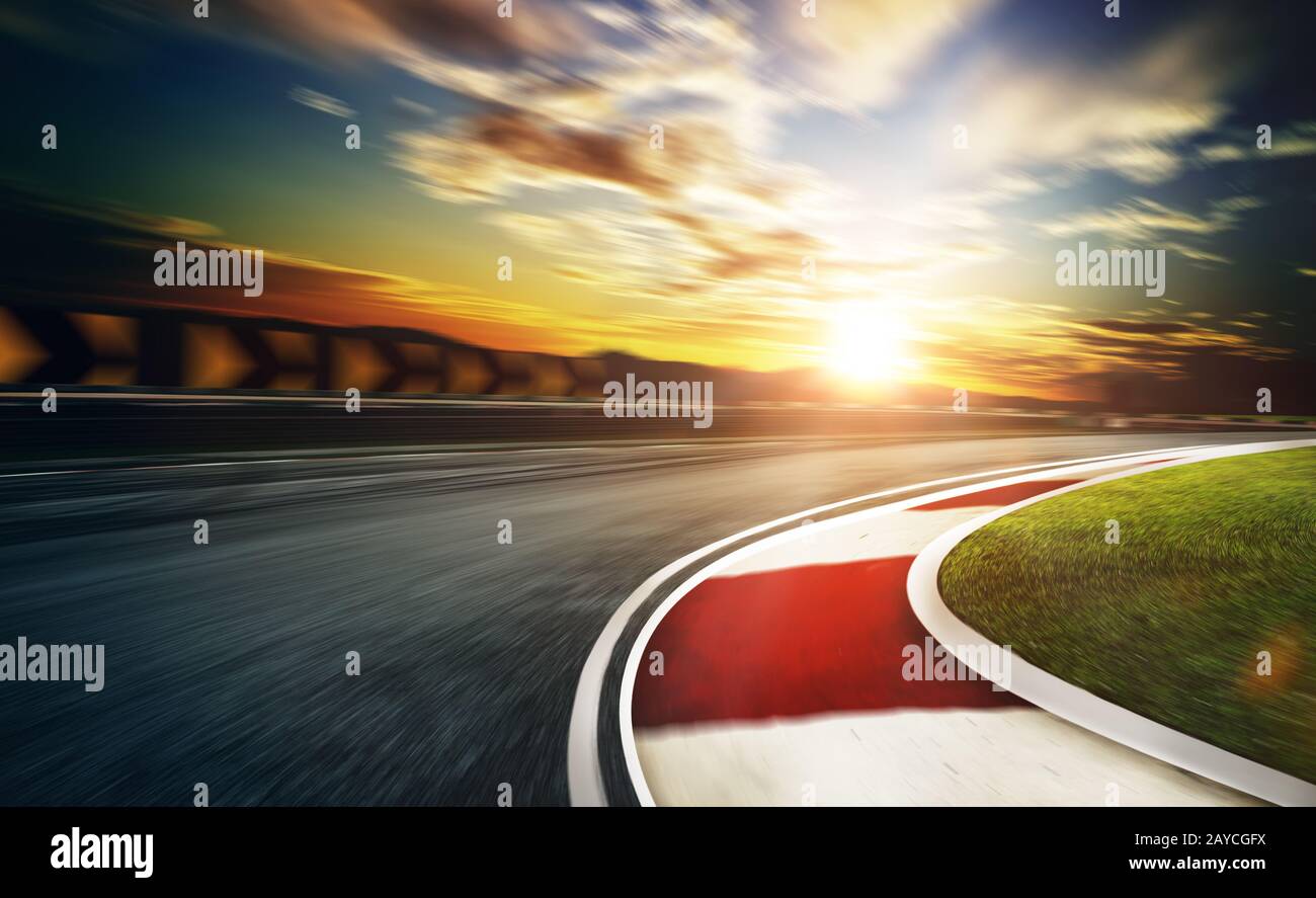 Motion blurred racetrack Stock Photo - Alamy