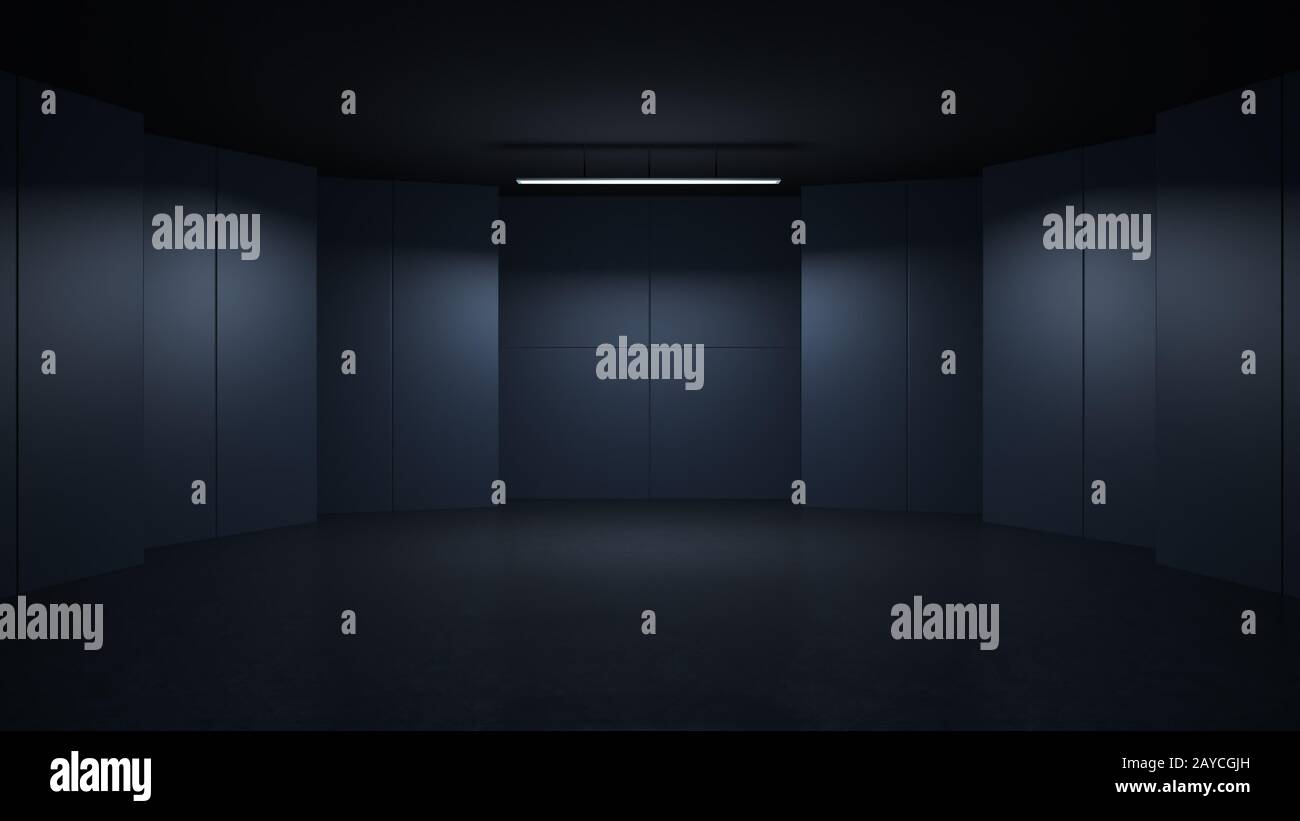 3D rendering minimalist and modern design studio room space background ...