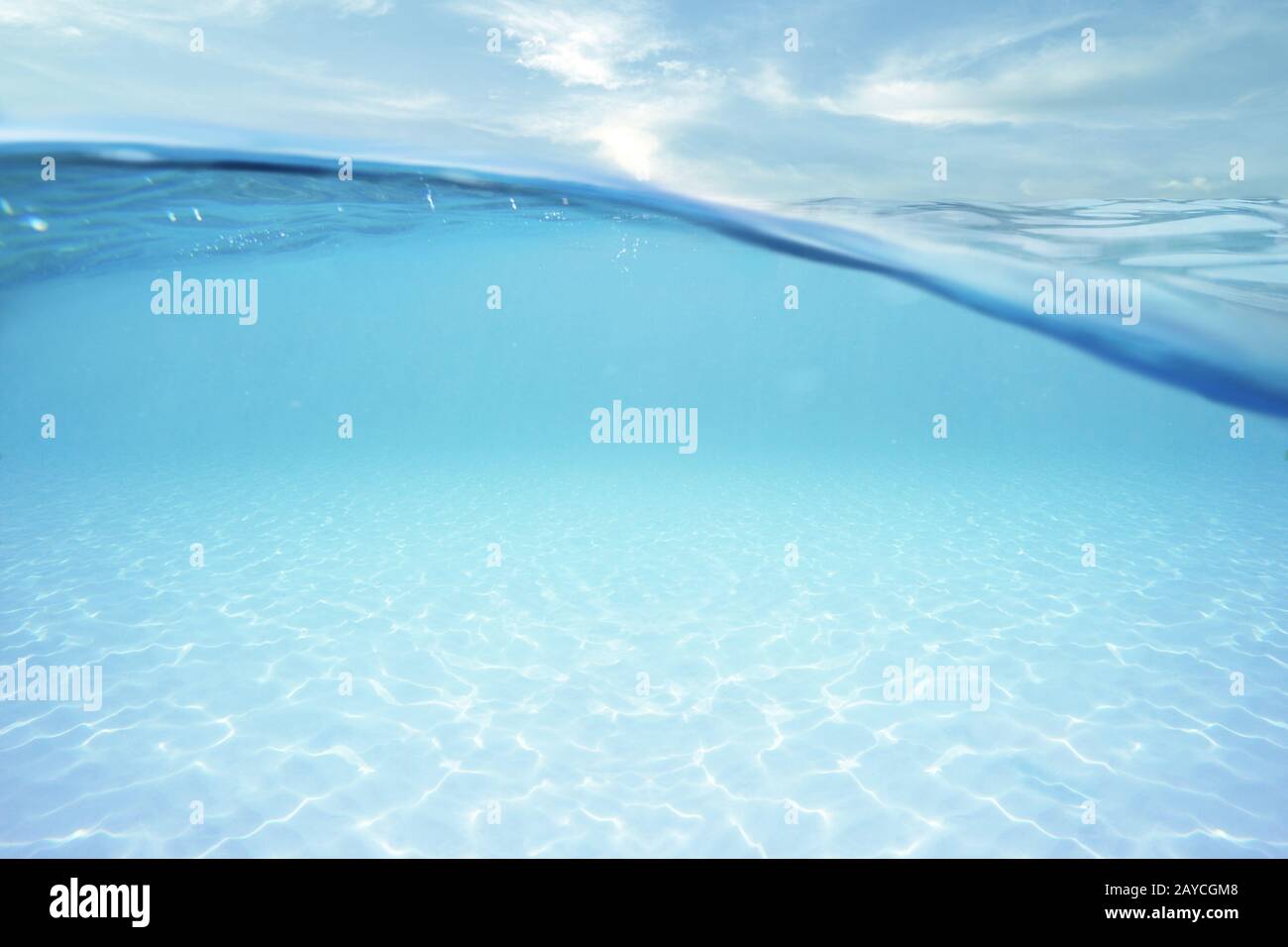 ocean half water with sky Stock Photo - Alamy