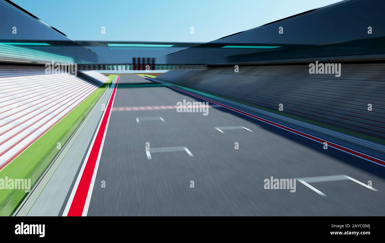 Empty racetrack side view hi-res stock photography and images - Alamy