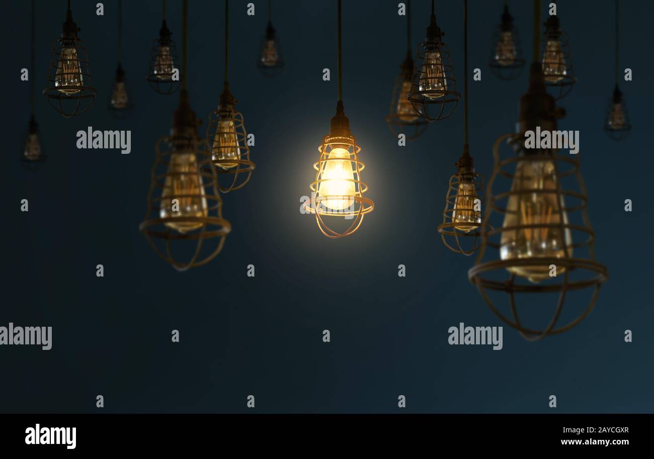 Hanging light bulbs hi-res stock photography and images - Alamy